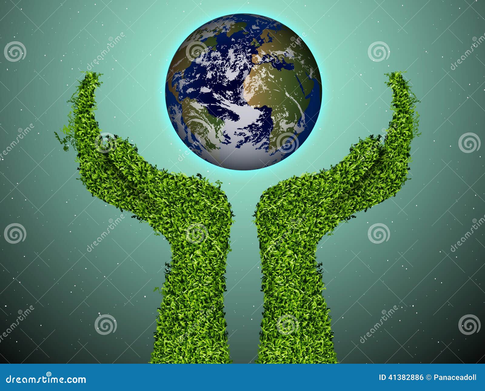 Caring for the environment stock vector. Illustration of curve - 41382886