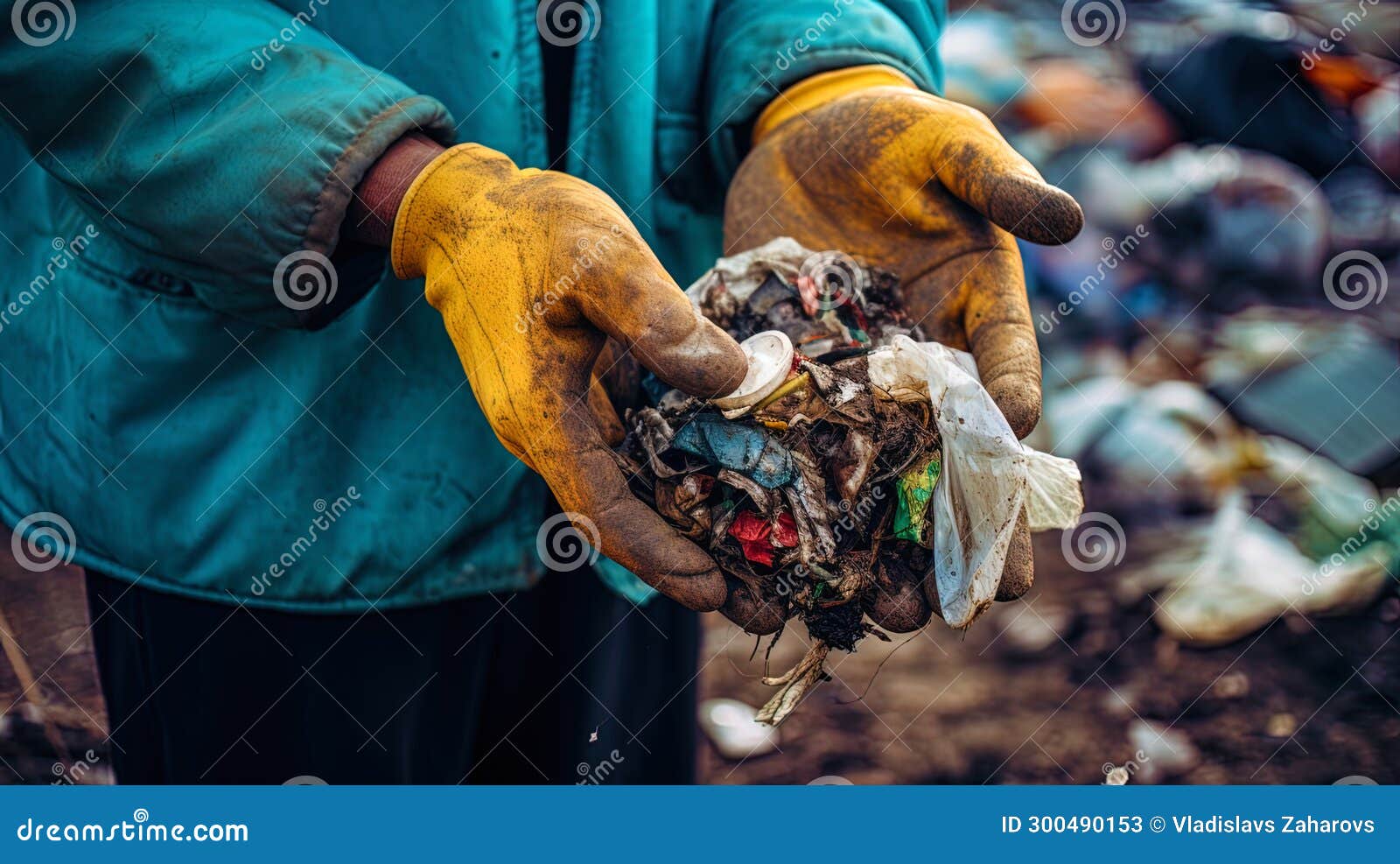Caring for the Environment: a Close Up of the Hands that Throw Out the ...