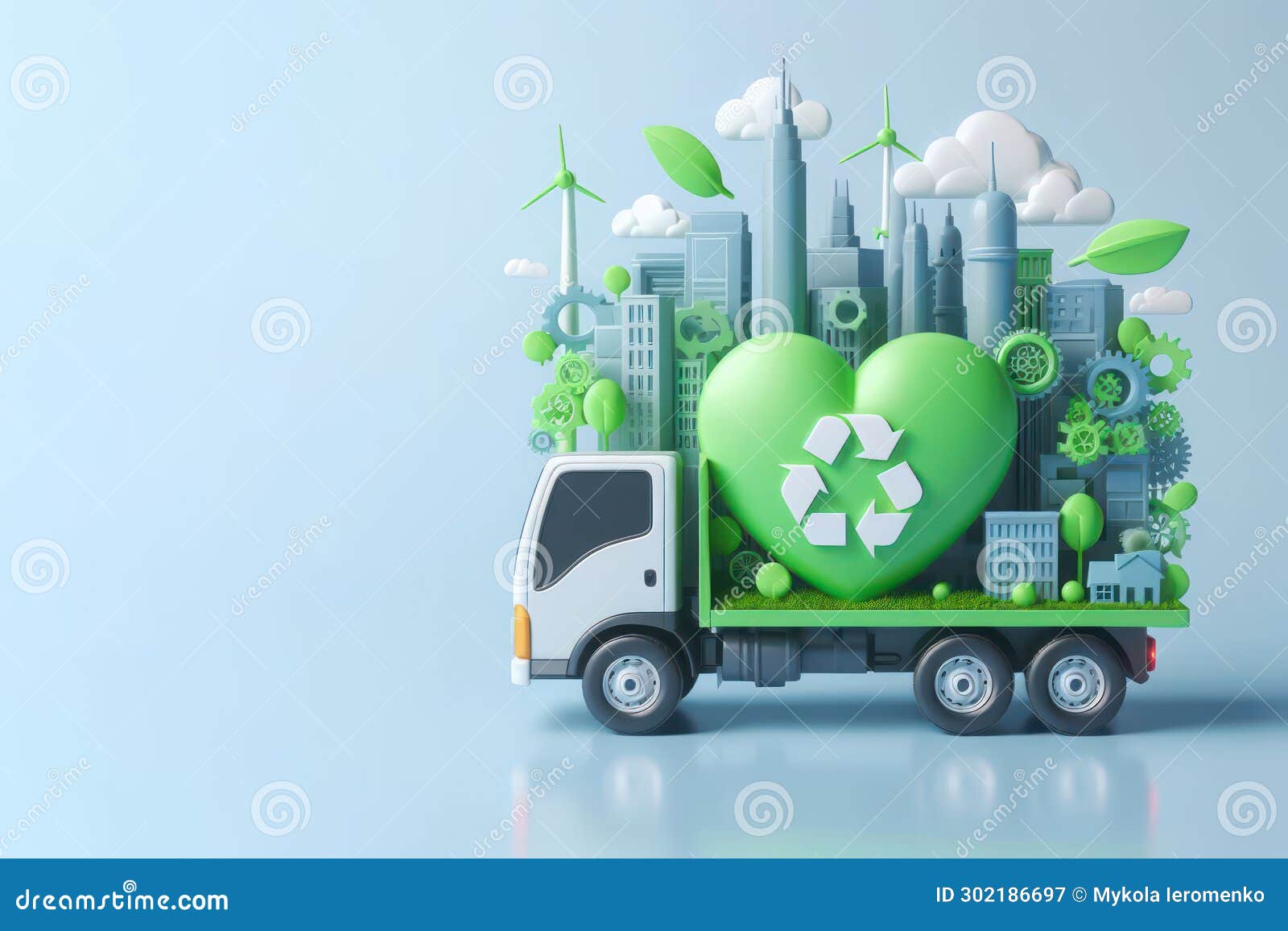 Caring for the Environment, Recycling Garbage. Space for Text. Stock ...