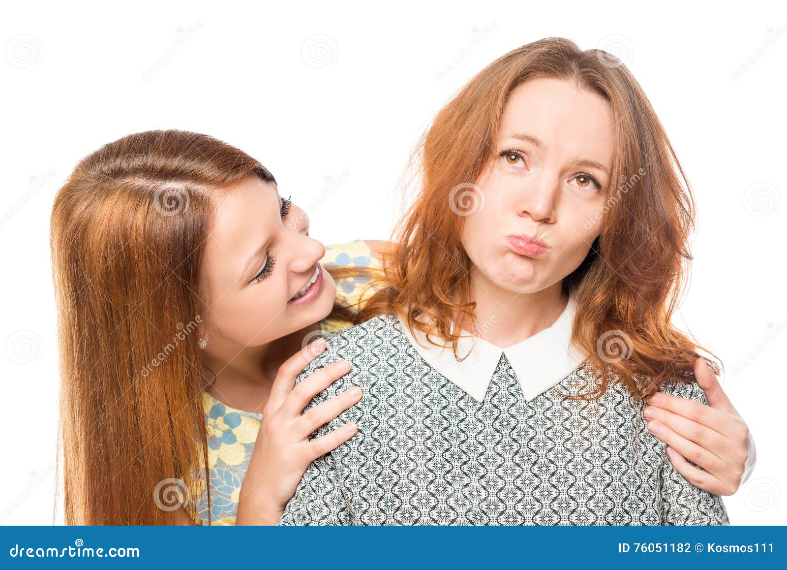 Caring Girl Comforting Her Distressed a Girlfriend Stock Photo - Image ...
