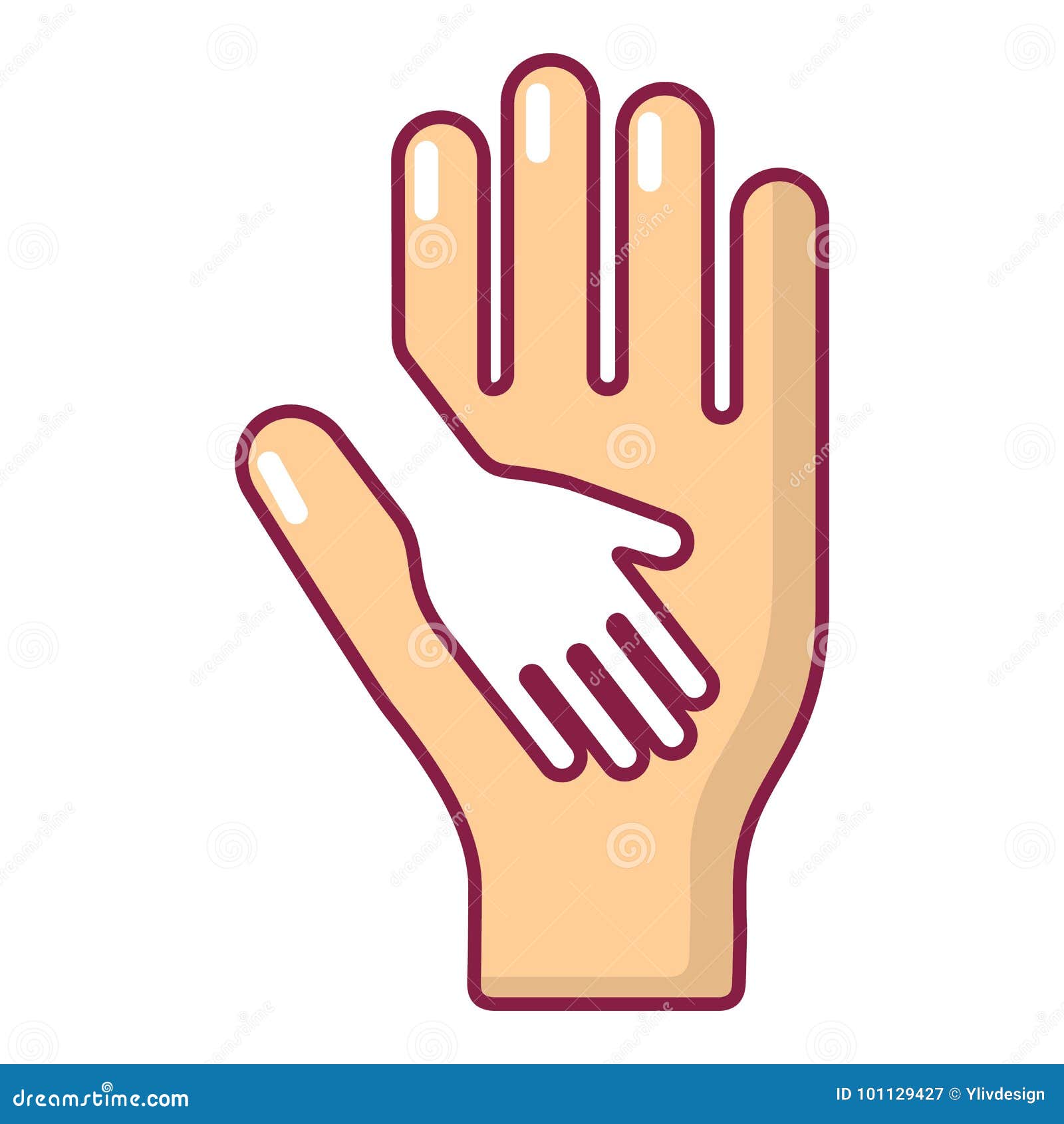 Caring Hand Logo Set. Vector Illustration. Helping Hand Insignia ...