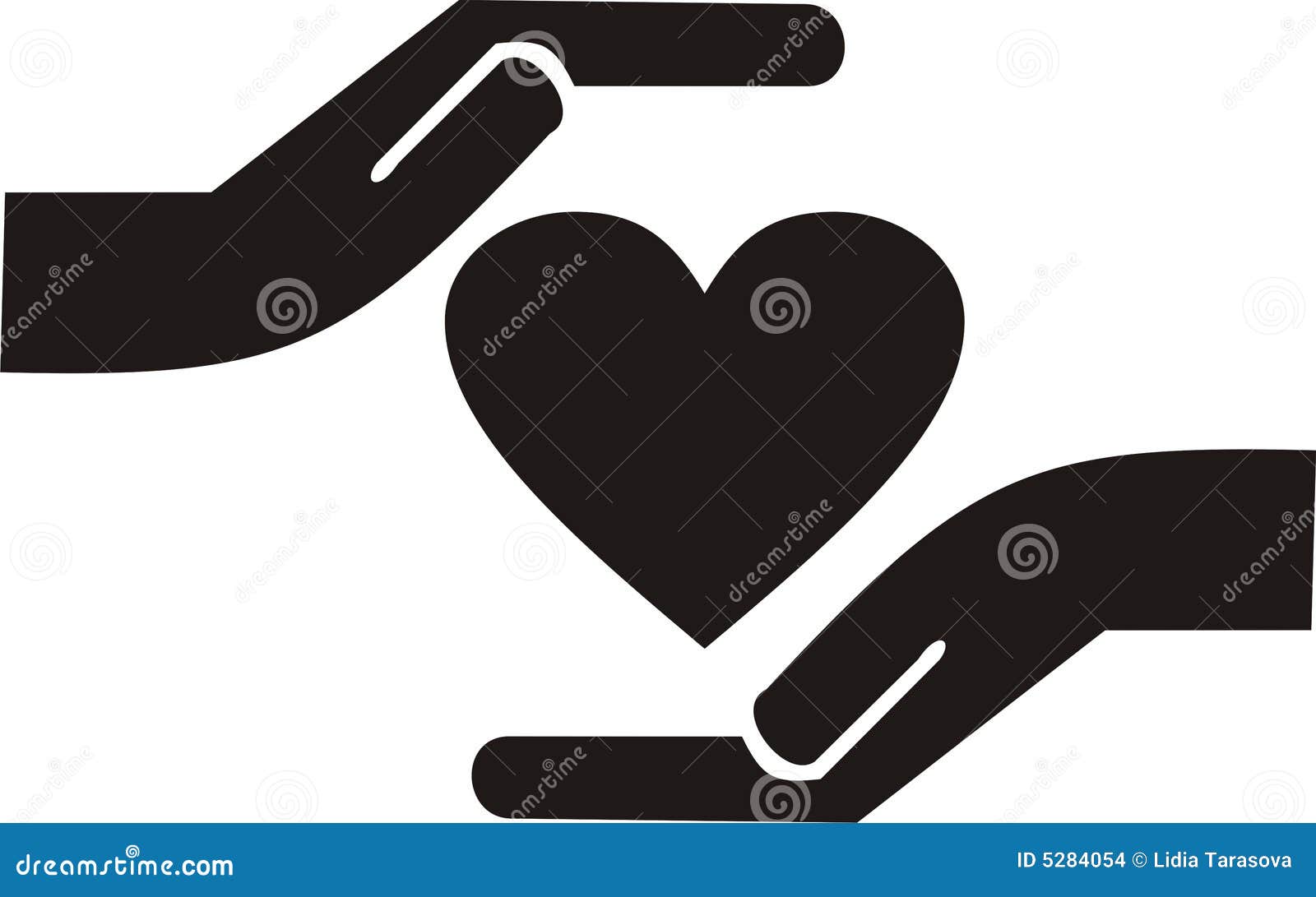 Caring hands stock vector. Illustration of happiness, love - 5284054