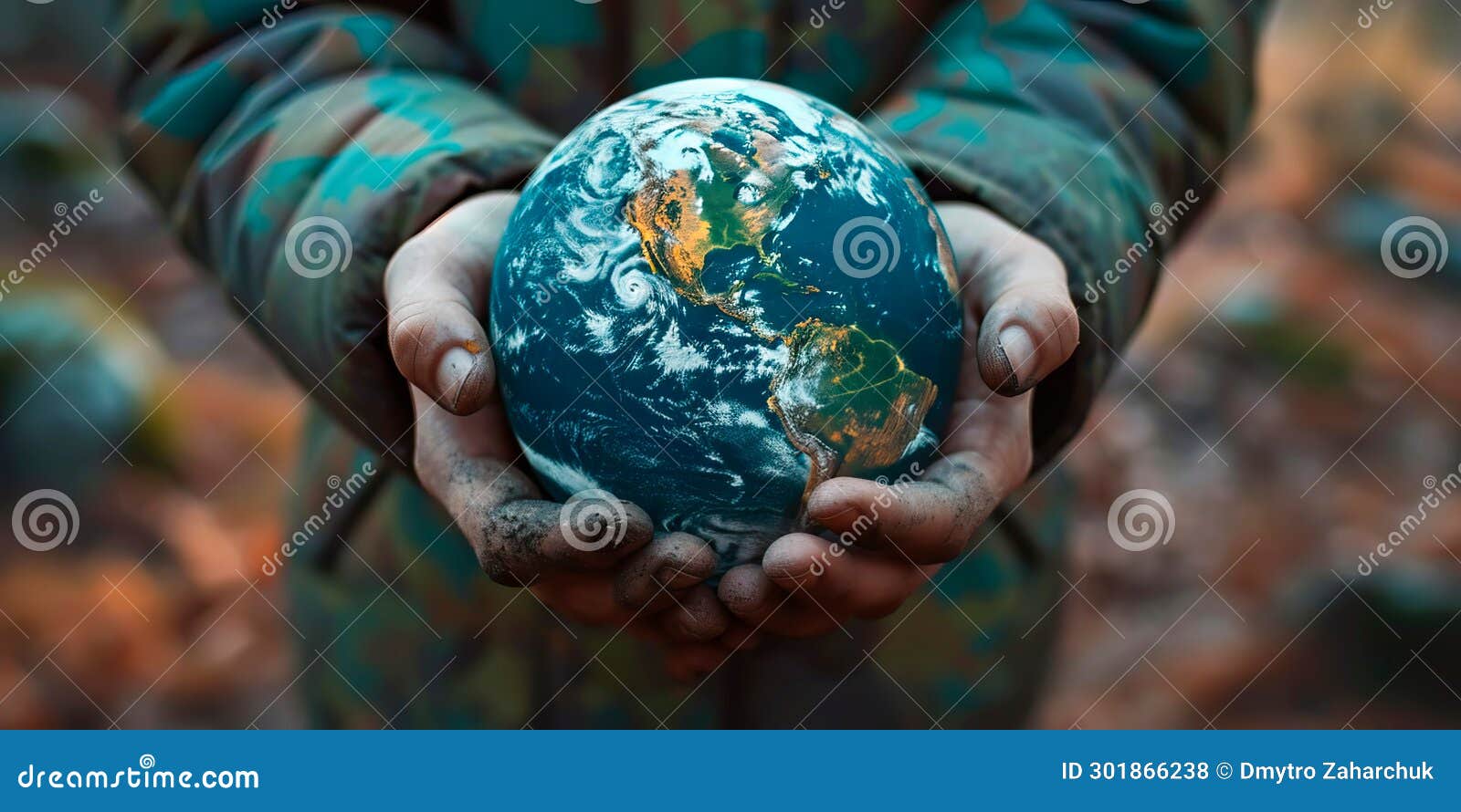 Caring Hands Cradling the Earth, Symbolizing Human Responsibility and ...
