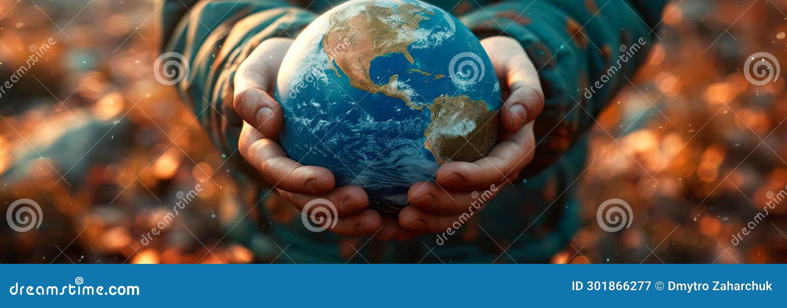 Caring Hands Cradling the Earth, Symbolizing Human Responsibility and ...