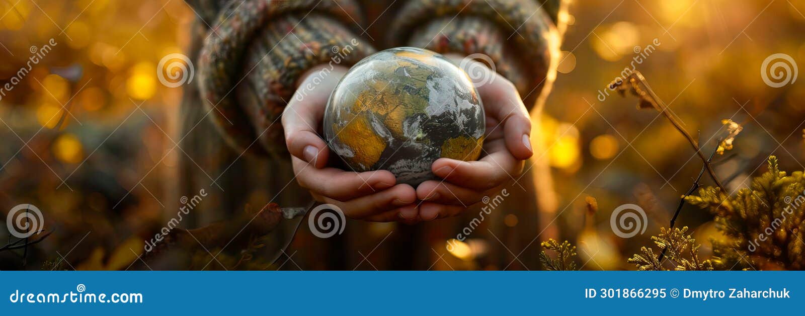 Caring Hands Cradling the Earth, Symbolizing Human Responsibility and ...