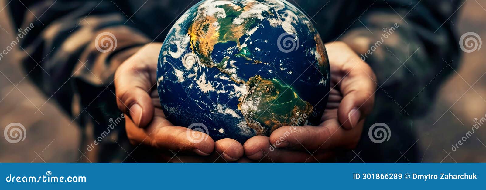 Caring Hands Cradling the Earth, Symbolizing Human Responsibility and ...