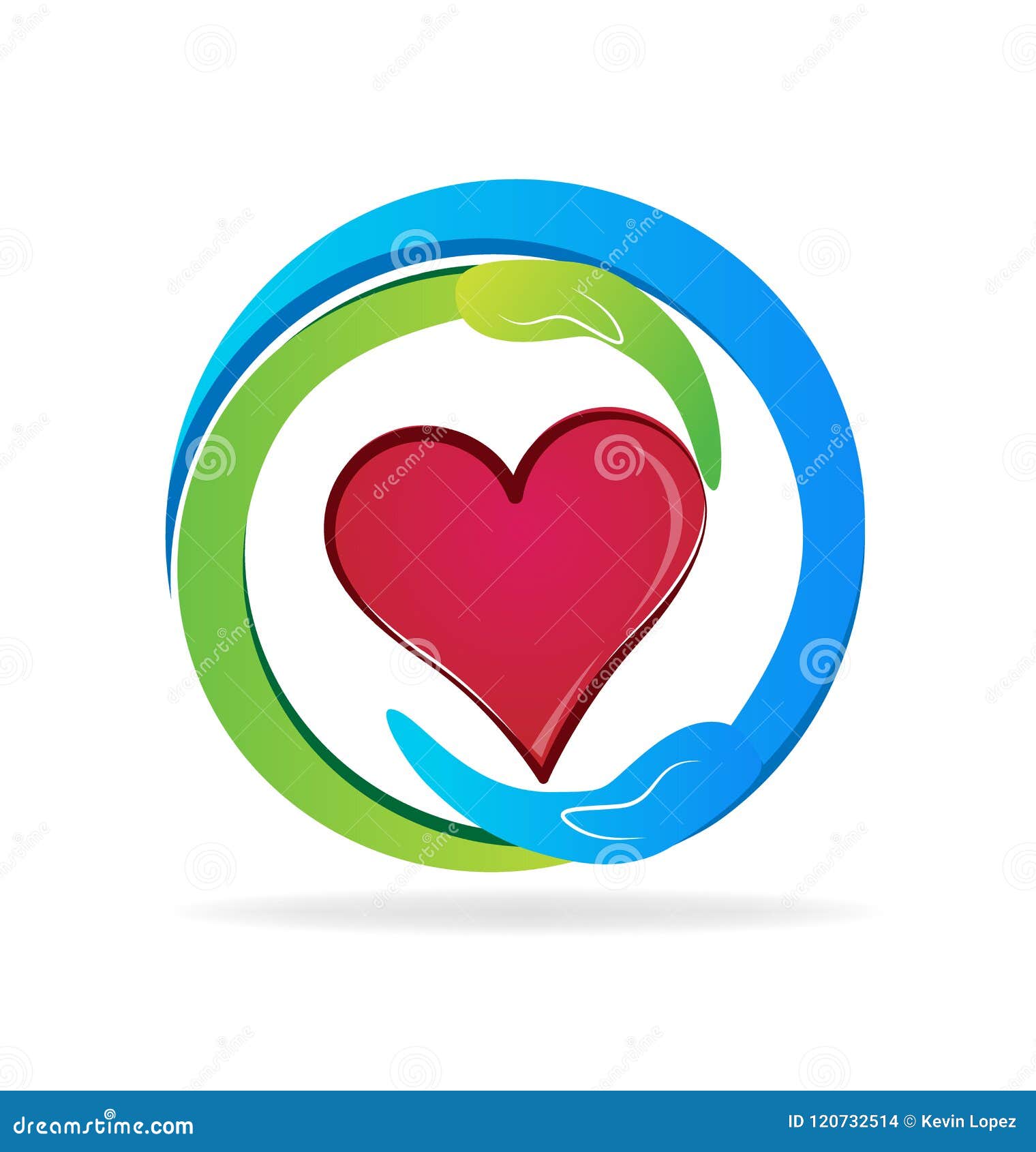 Caring Hands, Heart Gift Icon Vector Stock Vector - Illustration of ...