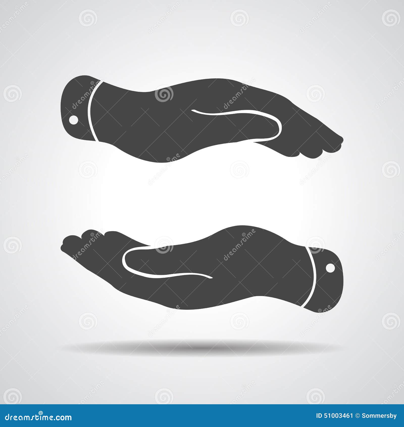 Caring hands icon stock vector. Illustration of help - 51003461