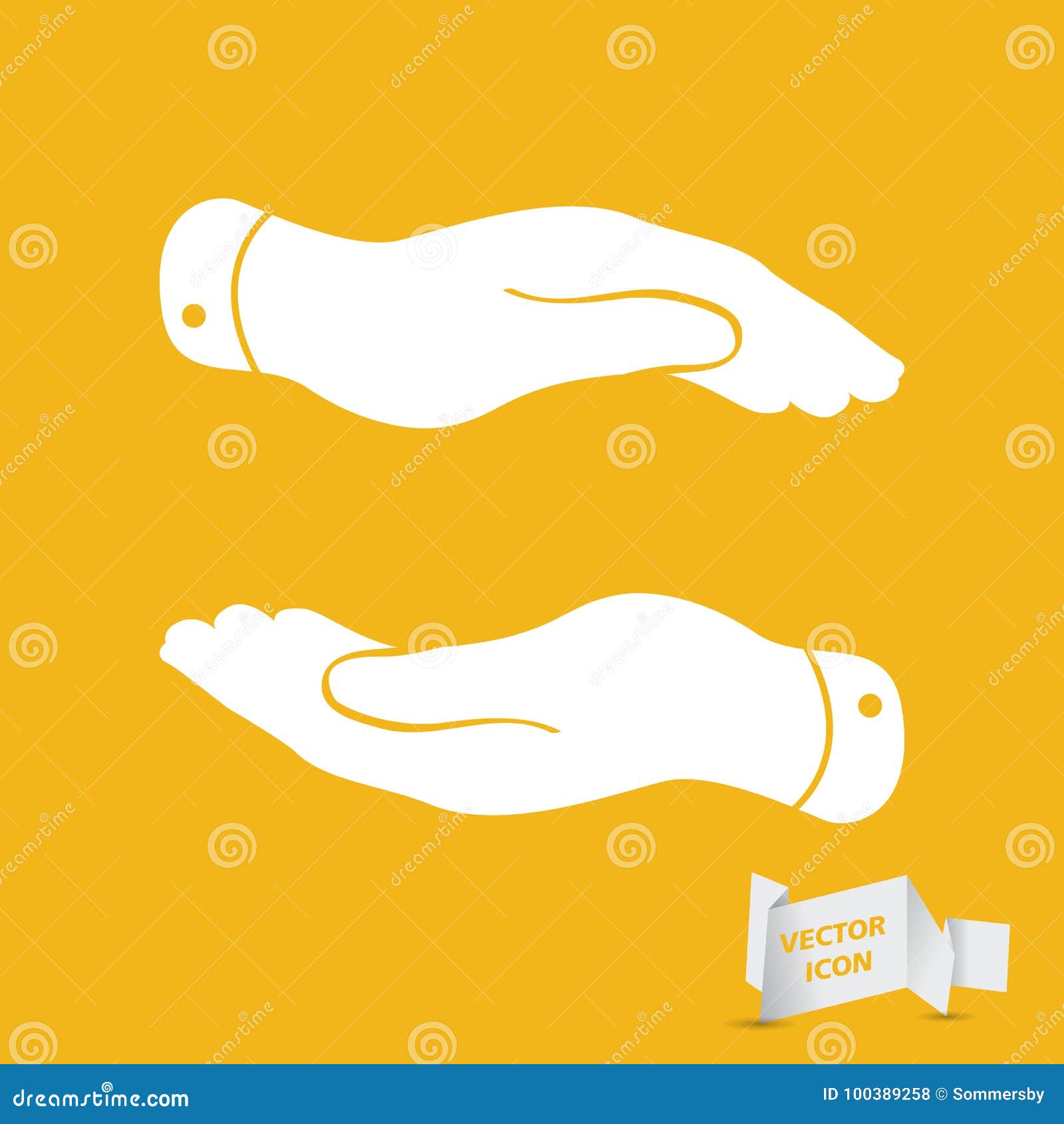 Caring Hands Icon - Protecting Illustration Stock Vector - Illustration ...
