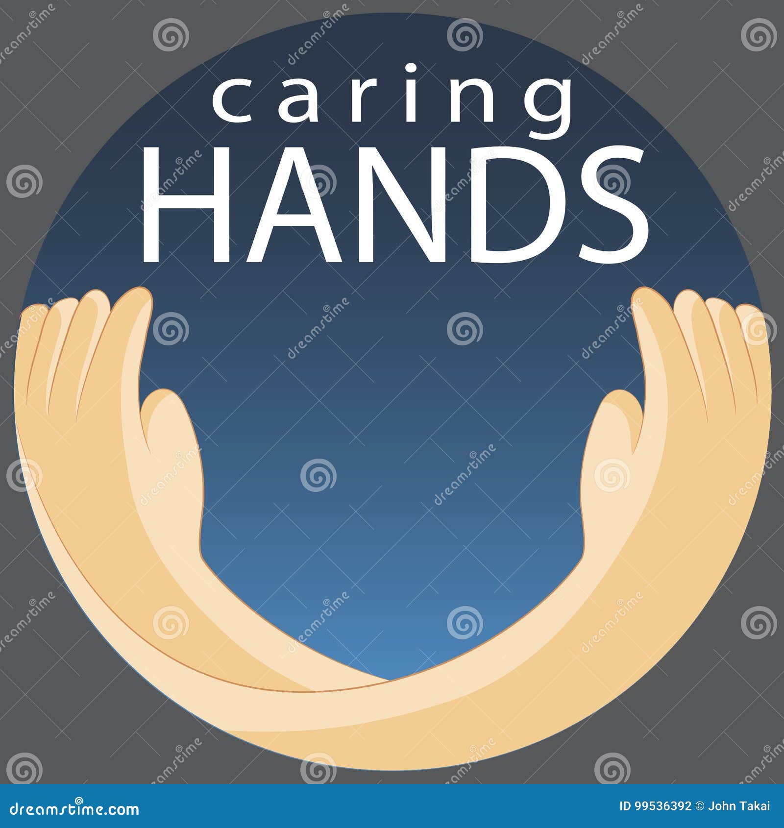 Caring Hands Symbol stock vector. Illustration of rescue - 99536392