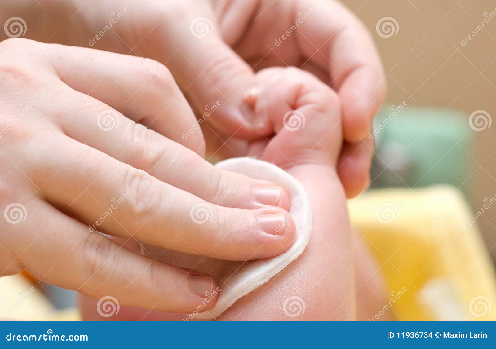 Caring for a Newborn Child, Clean Hands Stock Photo - Image of ...