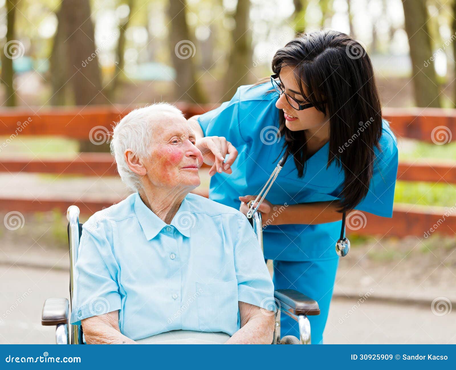 Caring Nurse stock image. Image of elderly, comforting - 30925909