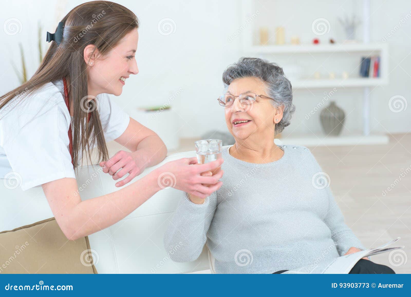 Caring Nurse Supporting Patient Stock Image - Image of azheimers ...