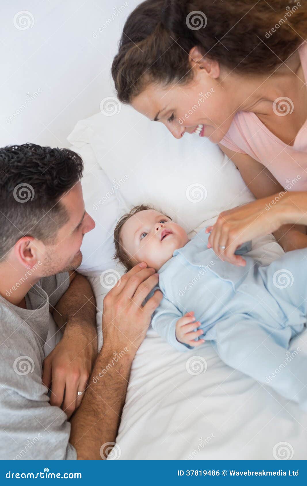 Caring Parents with Baby Boy Stock Photo - Image of angle, high: 37819486