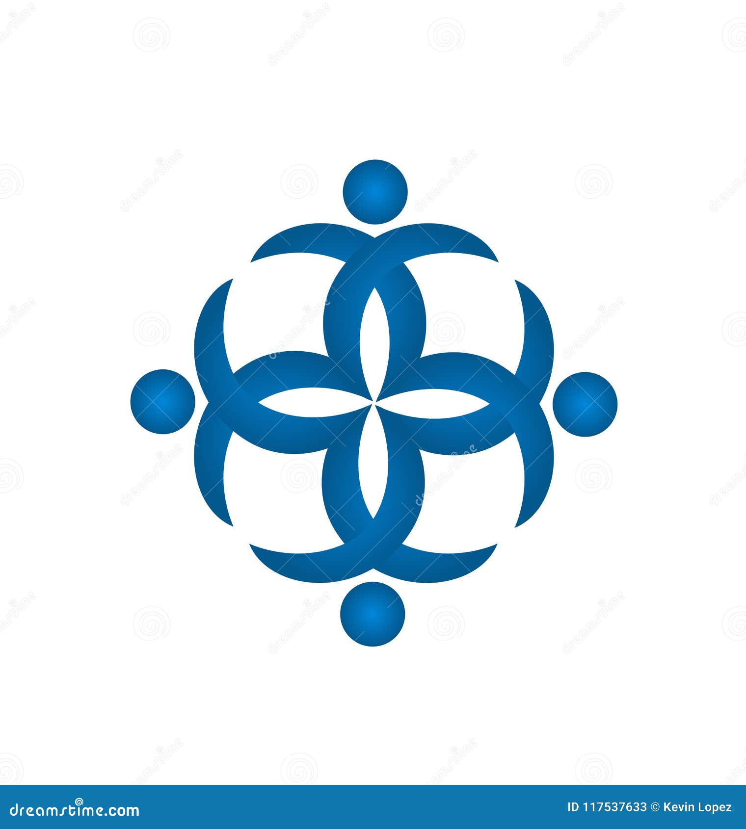 Teamwork Hug Flower People Icon Logo Cartoon Vector | CartoonDealer.com ...