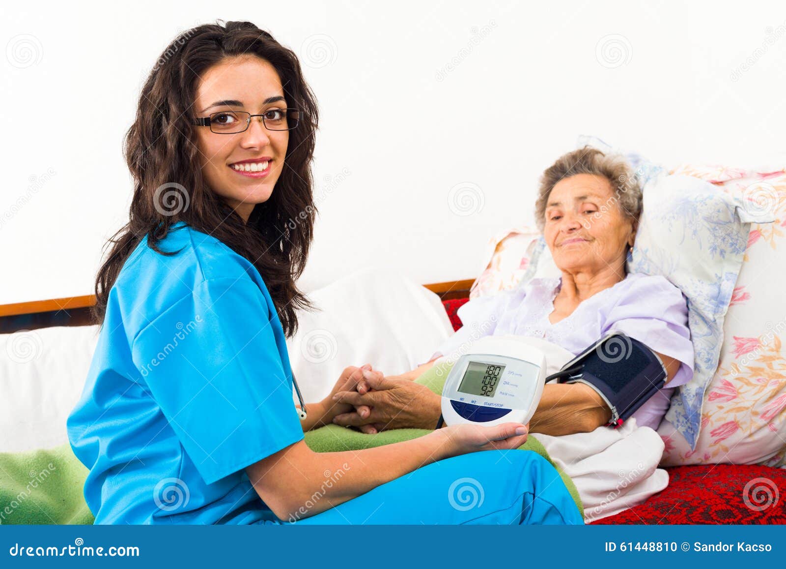 Caring for Senior Patient stock photo. Image of digital - 61448810
