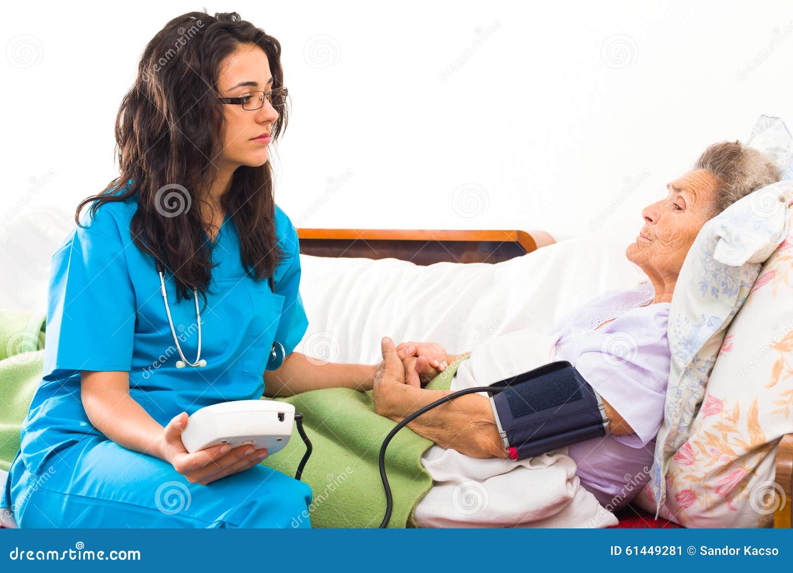Caring for Senior Patient stock image. Image of home - 61449281