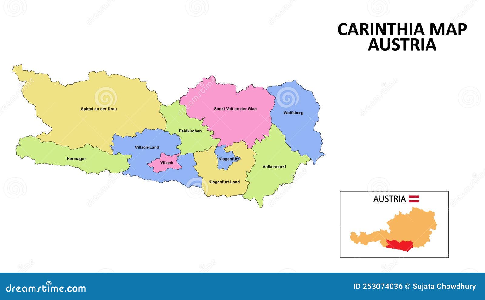 Carinthia Map. District Map Of Carinthia Detailed Map Of Carinthia In ...