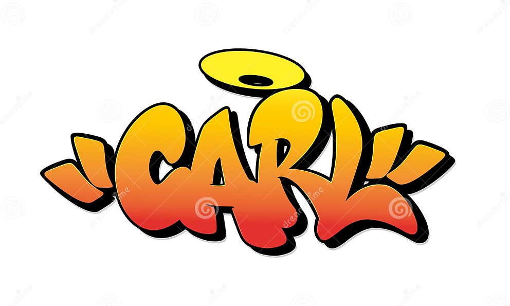 Carl Name in Graffiti Style. Vector Illustration. Stock Vector ...