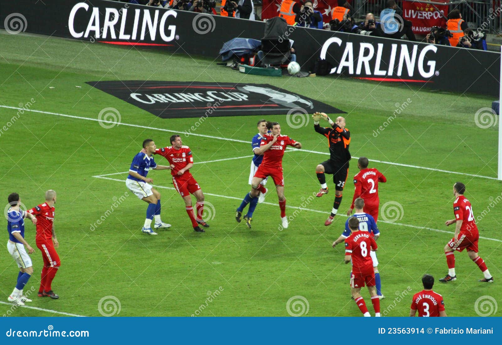 Carling Cup Final - Goalie in Action Editorial Stock Image - Image of ...
