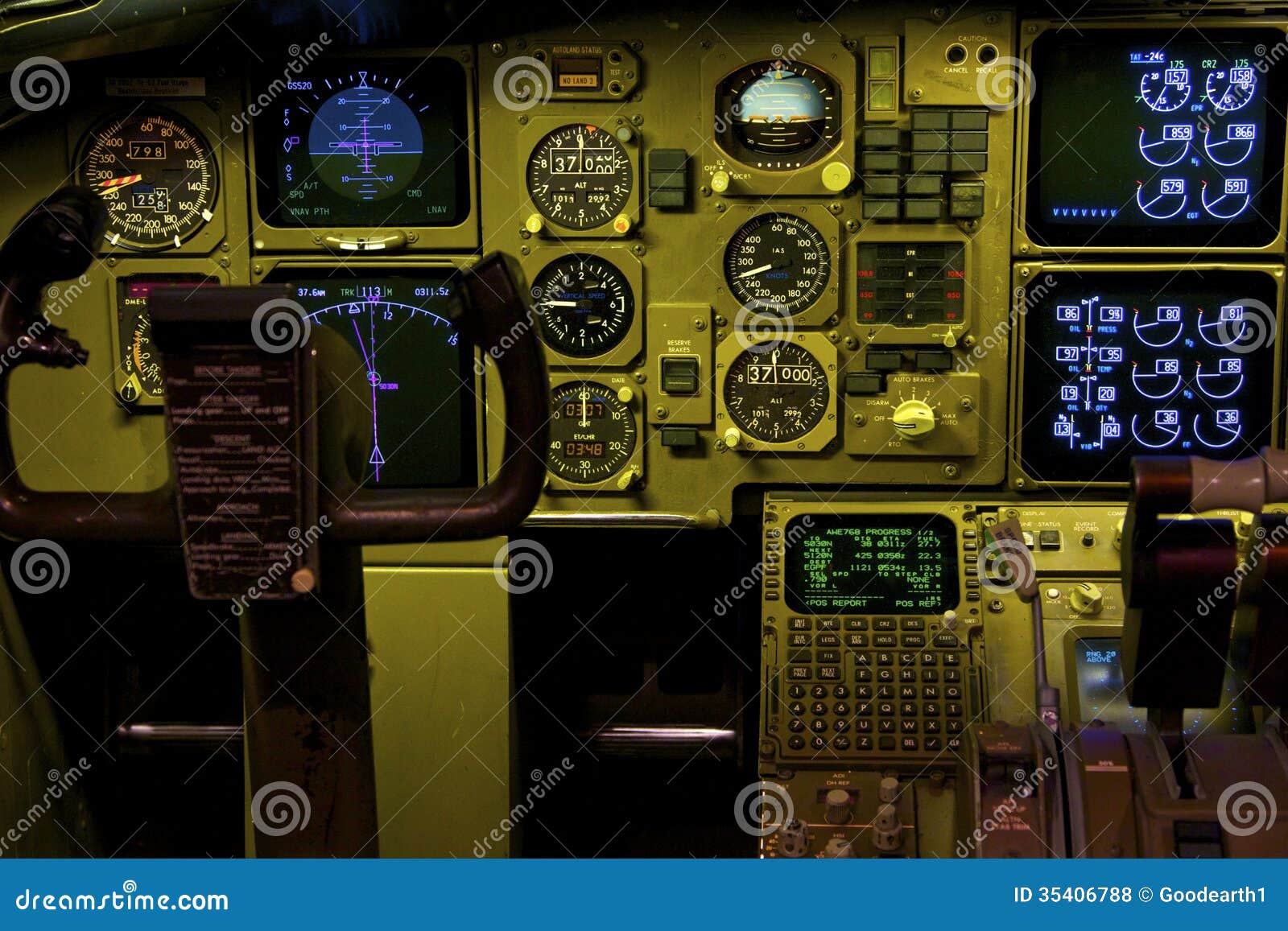 Carlinga de Boeing 757 foto de archivo. Imagen de vuelo - 35406788