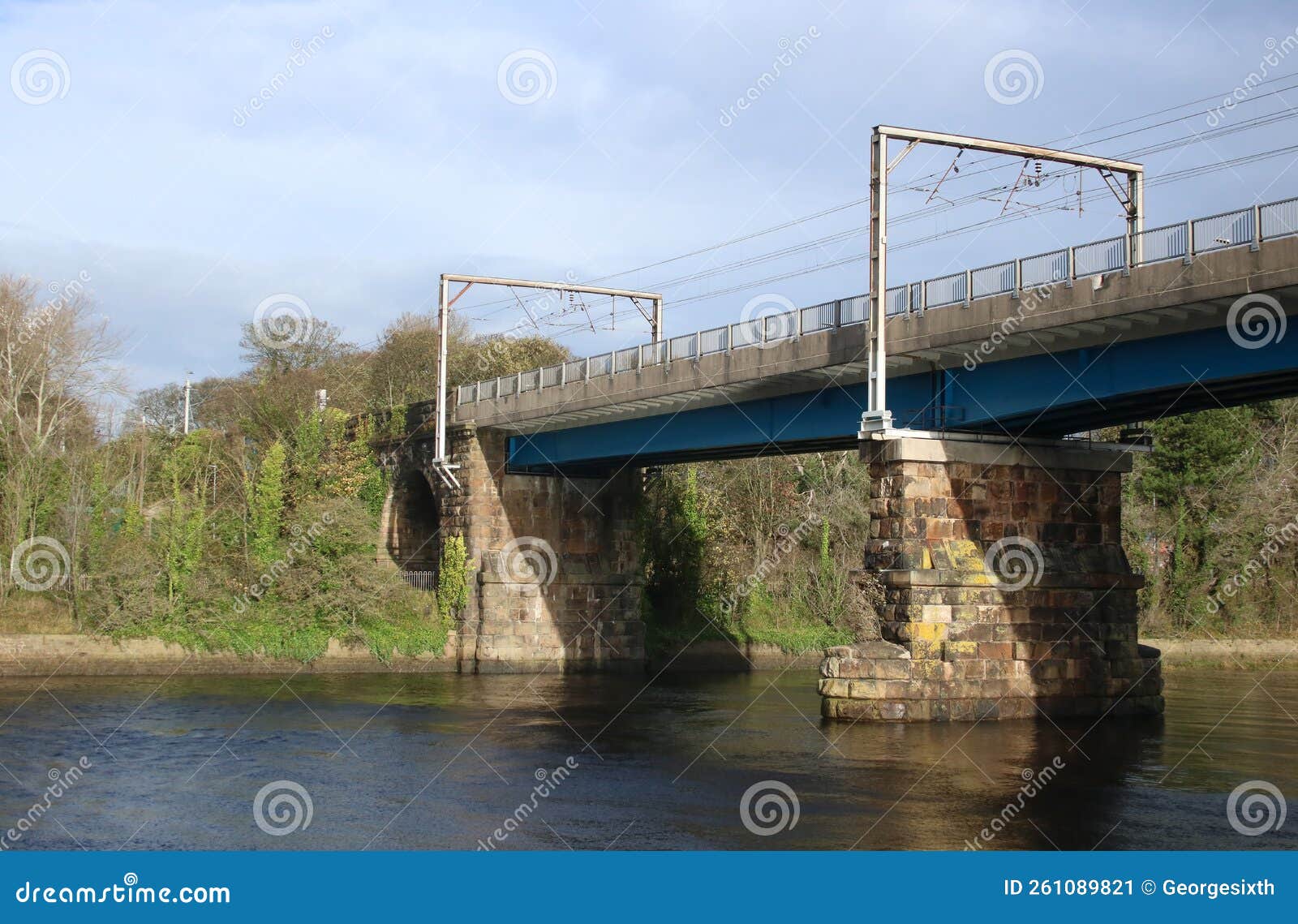 Carlisle Bridge Over River Lune Lancaster Stock Image - Image of high ...