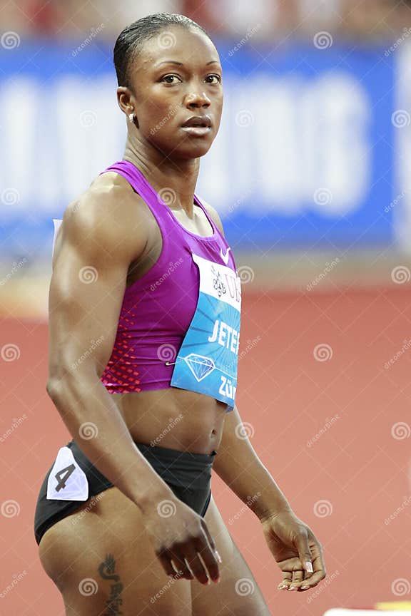 Carmelita Jeter (los E.E.U.U.) Foto editorial - Imagen de diamante ...