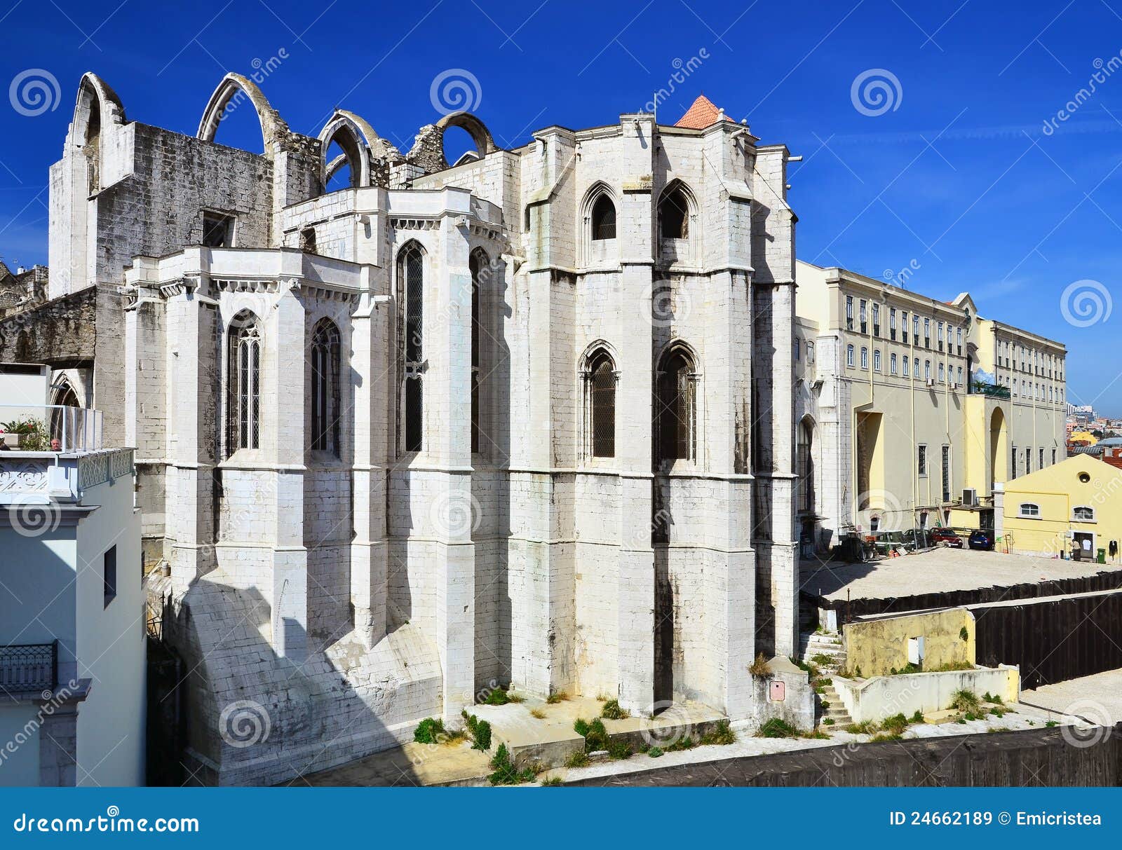 Carmo Convent, Lisbon, Portugal Stock Image - Image of lisbon, medieval ...