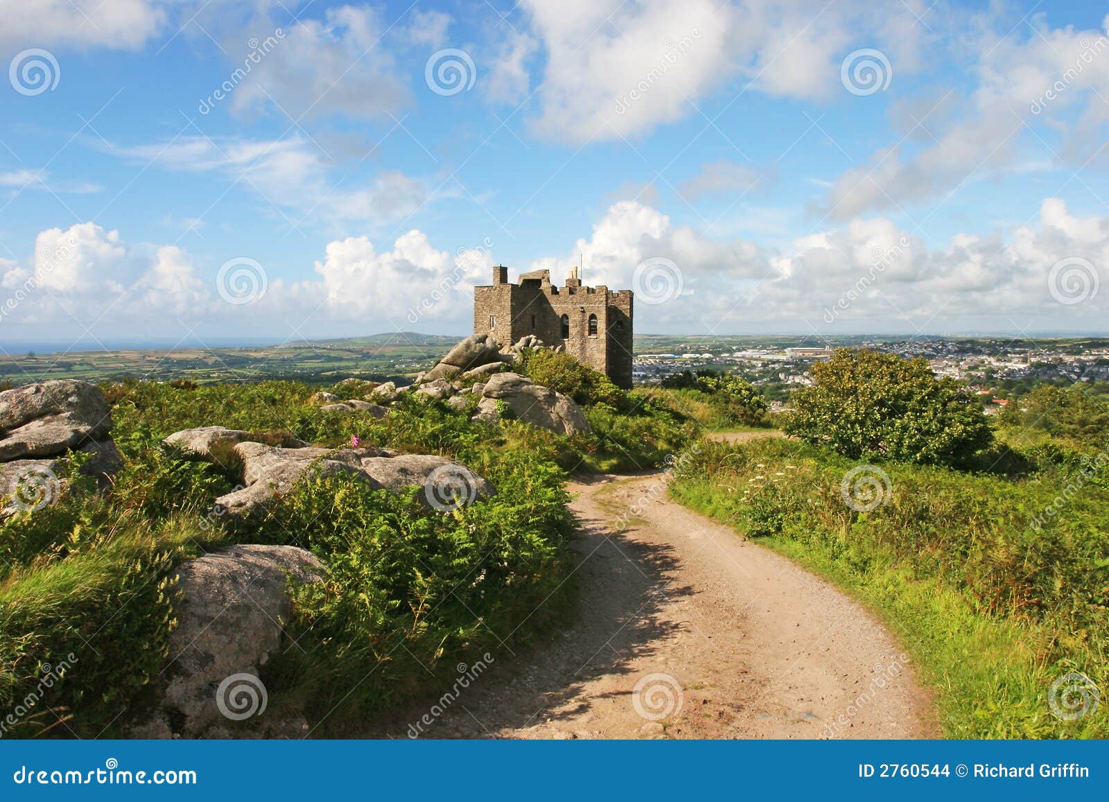 Carn Brea Castle stock photo. Image of boulders, dramatic - 2760544