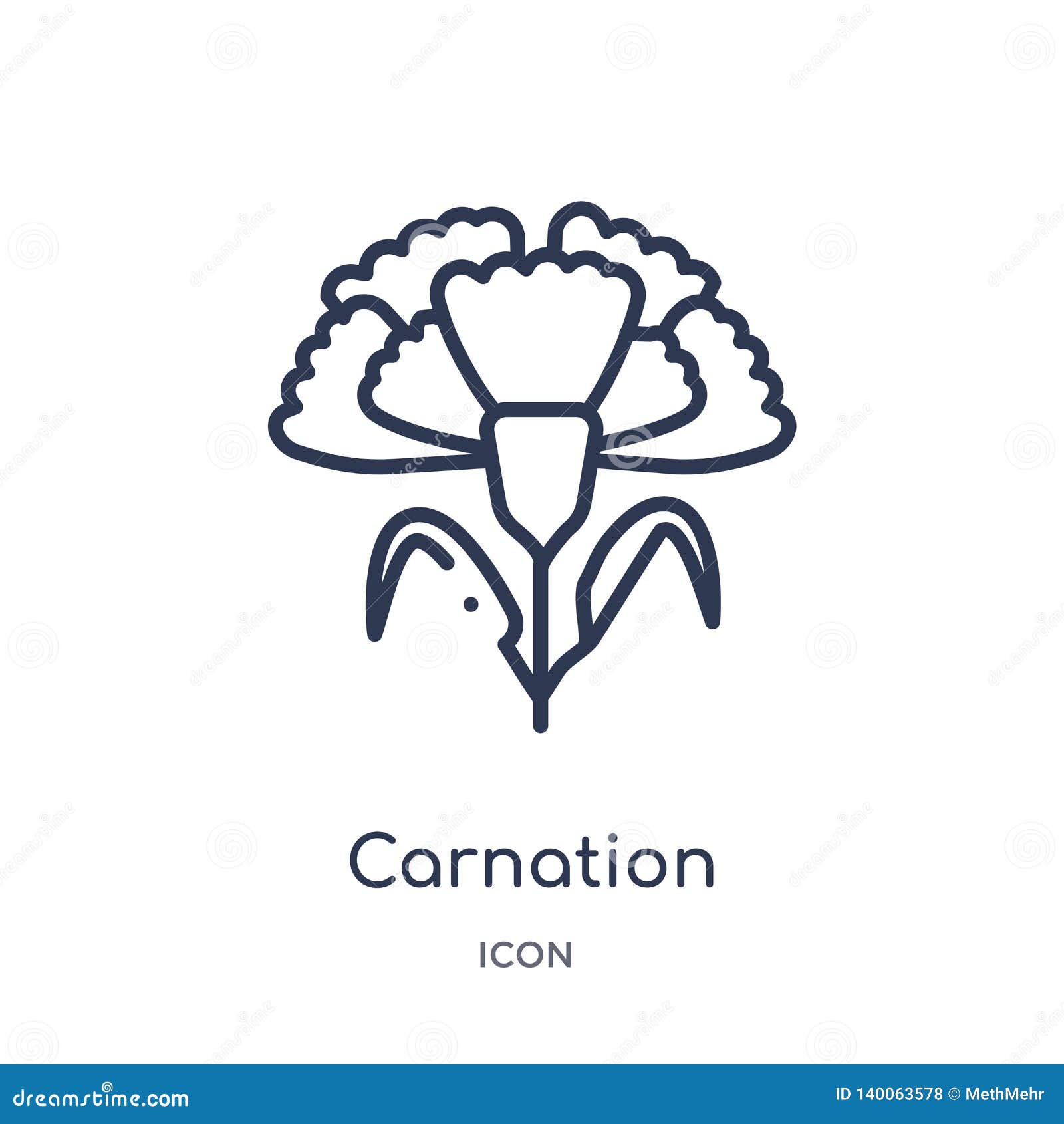 Carnation Icon from Nature Outline Collection. Thin Line Carnation Icon ...