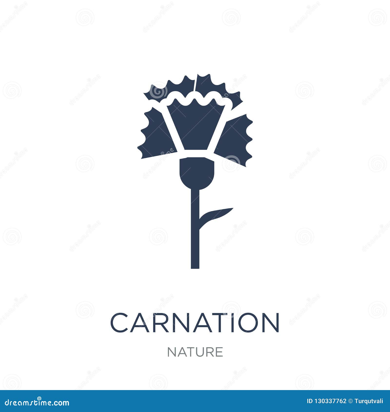 Carnation Icon. Trendy Flat Vector Carnation Icon on White Background ...