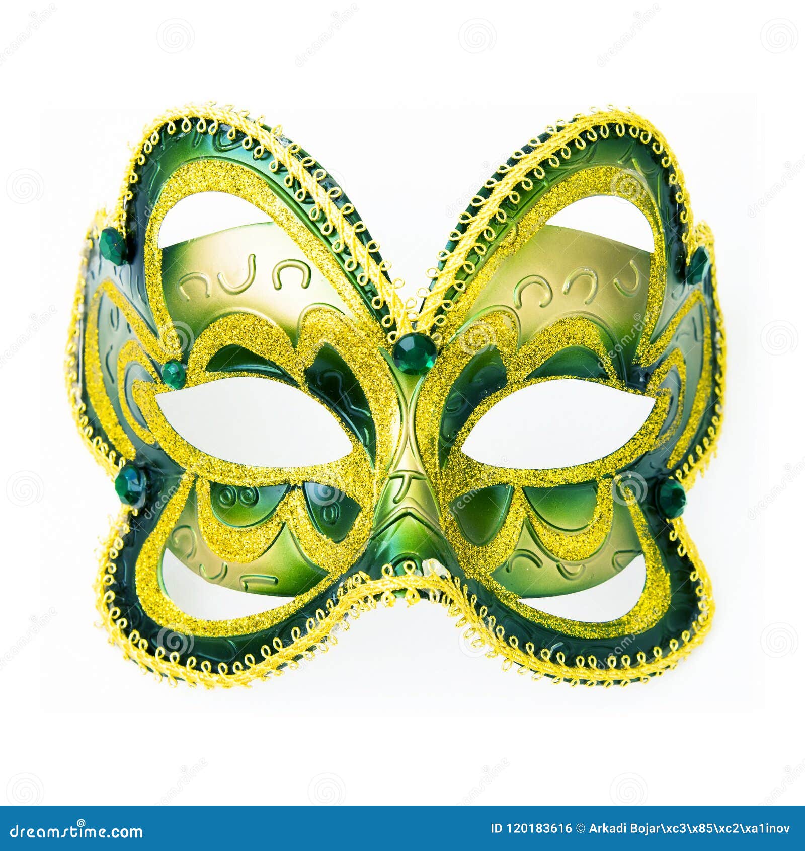 Carnaval Mask Isolated on White Stock Photo - Image of masks, gold ...