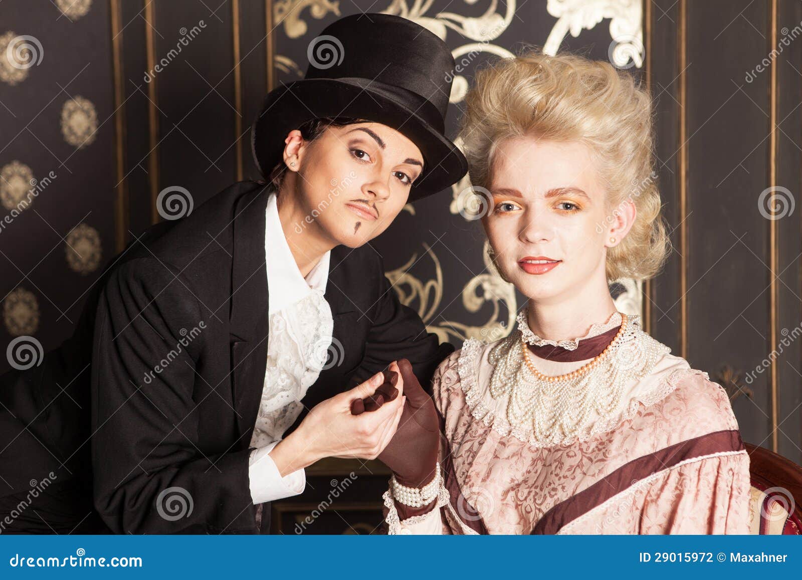 Carnaval Old-fashioned Costumes Stock Photo - Image of dress, french ...