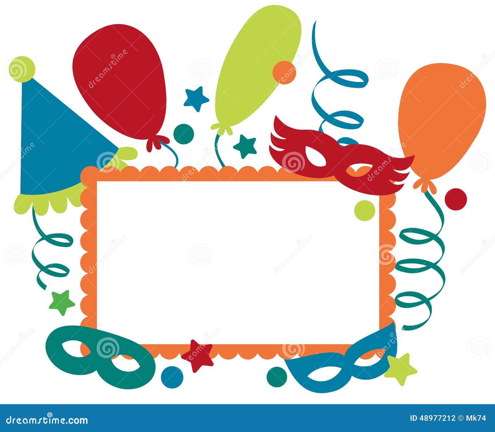 Carnaval-uitnodigingskader vector illustratie. Illustration of vakantie ...