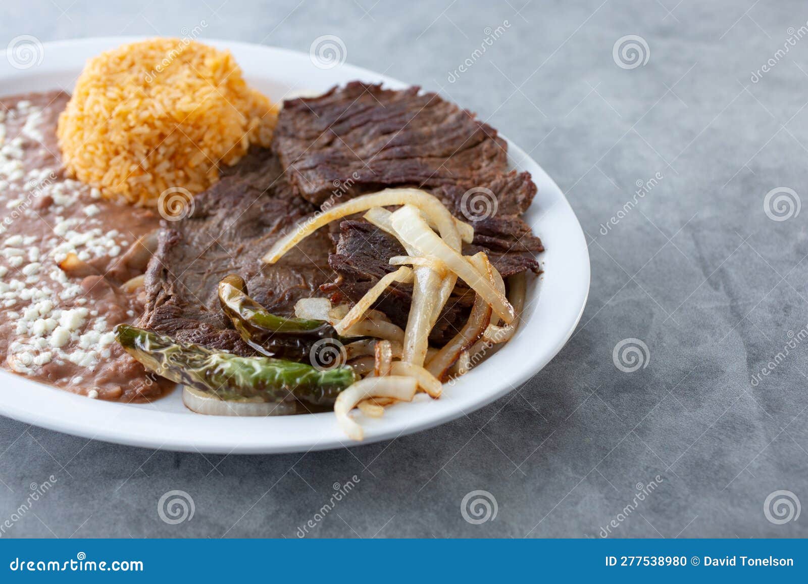 Carne asada plate stock photo. Image of plate, chile - 277538980