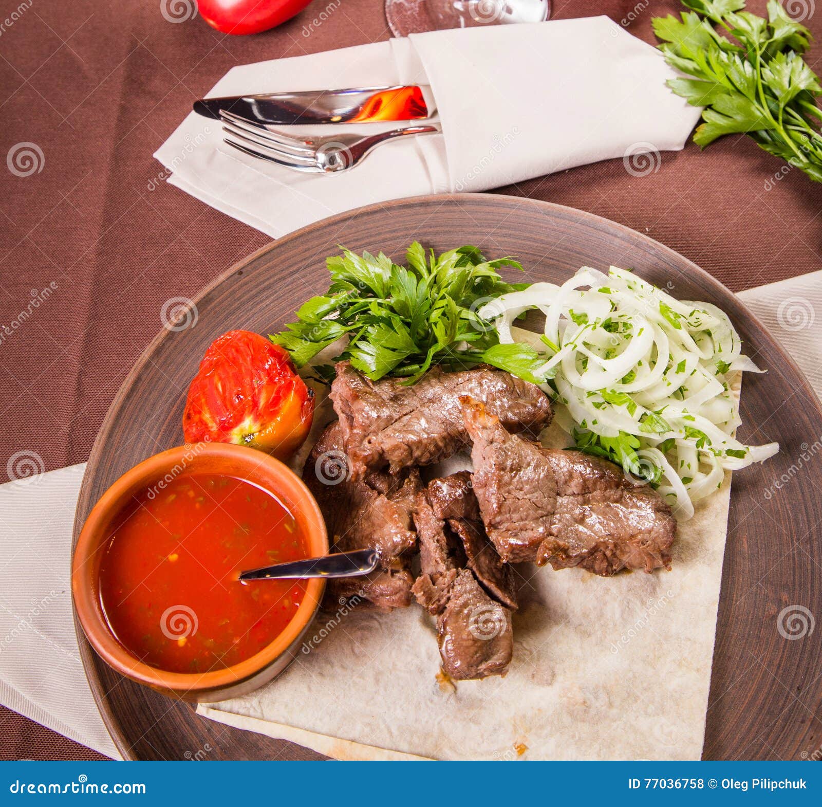 Carne Caliente De La Carne Asada Foto de archivo - Imagen de ...