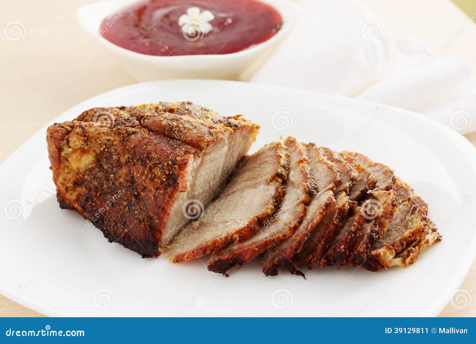 Carne de cerdo cocida imagen de archivo. Imagen de curso - 39129811