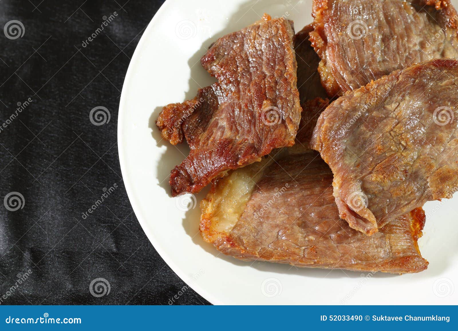 Carne de vaca salada frita foto de archivo. Imagen de carne - 52033490