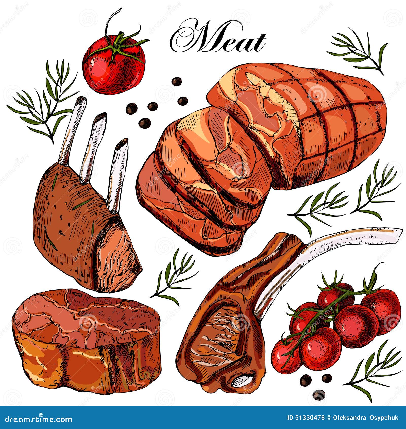 Vectores De La Carne De Dibujos Animados Descargar