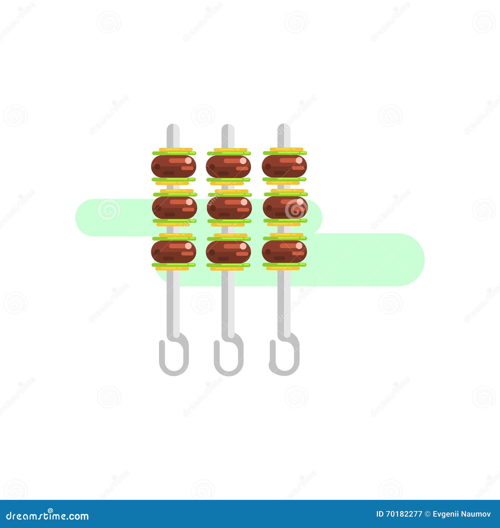 Carne En El Ejemplo De Los Pinchos Ilustración del Vector - Ilustración ...