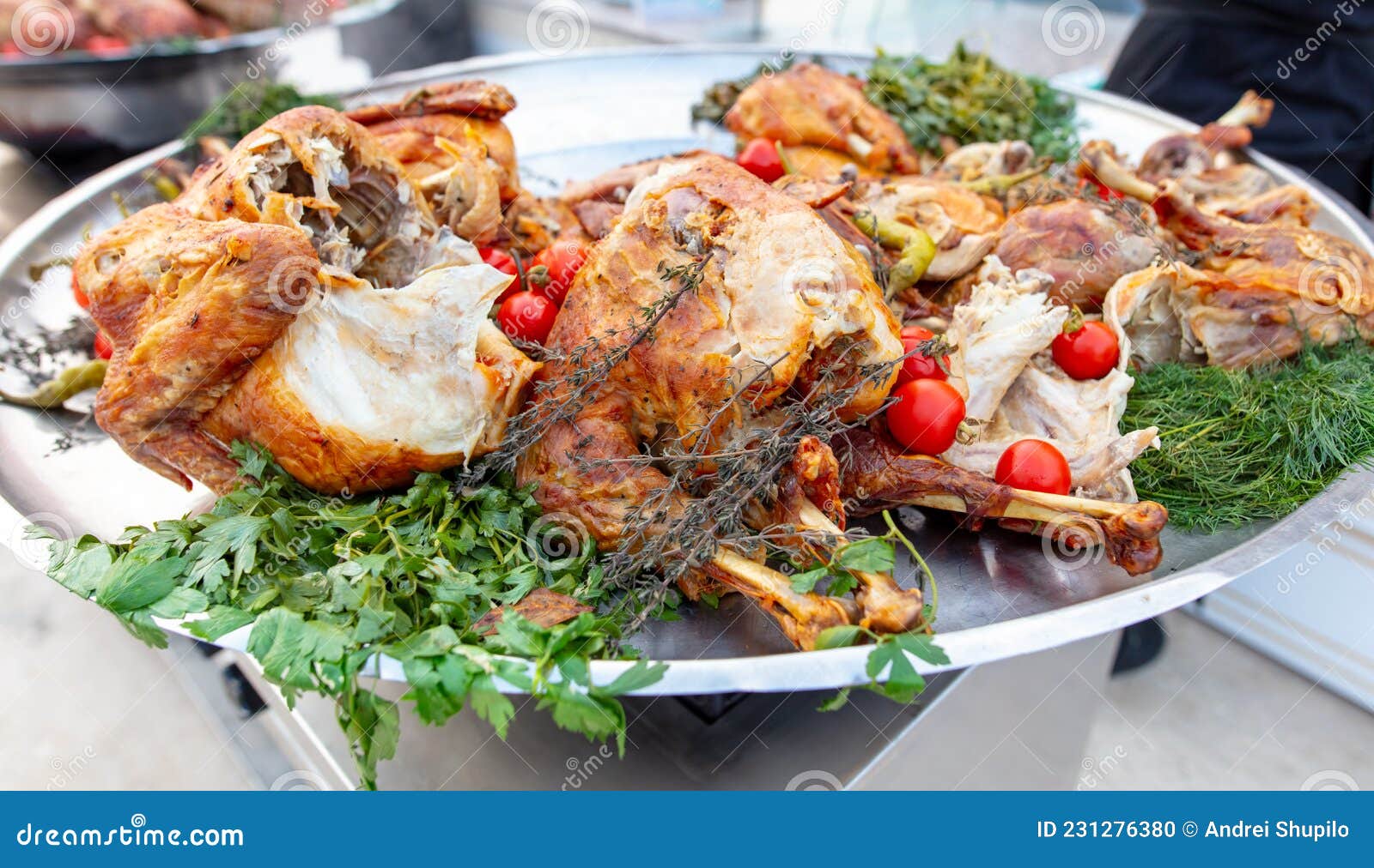 Carne Frita De Frango Num Restaurante. Foto de Stock - Imagem de ...