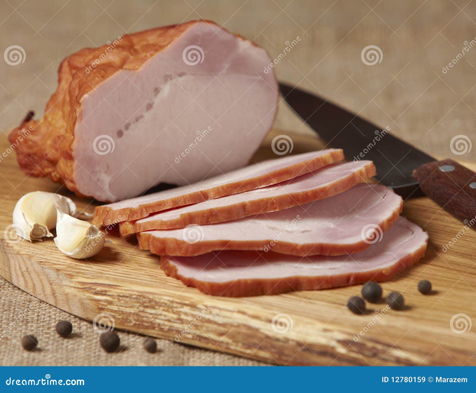 Carne fumada imagem de stock. Imagem de presunto, fatia - 12780159