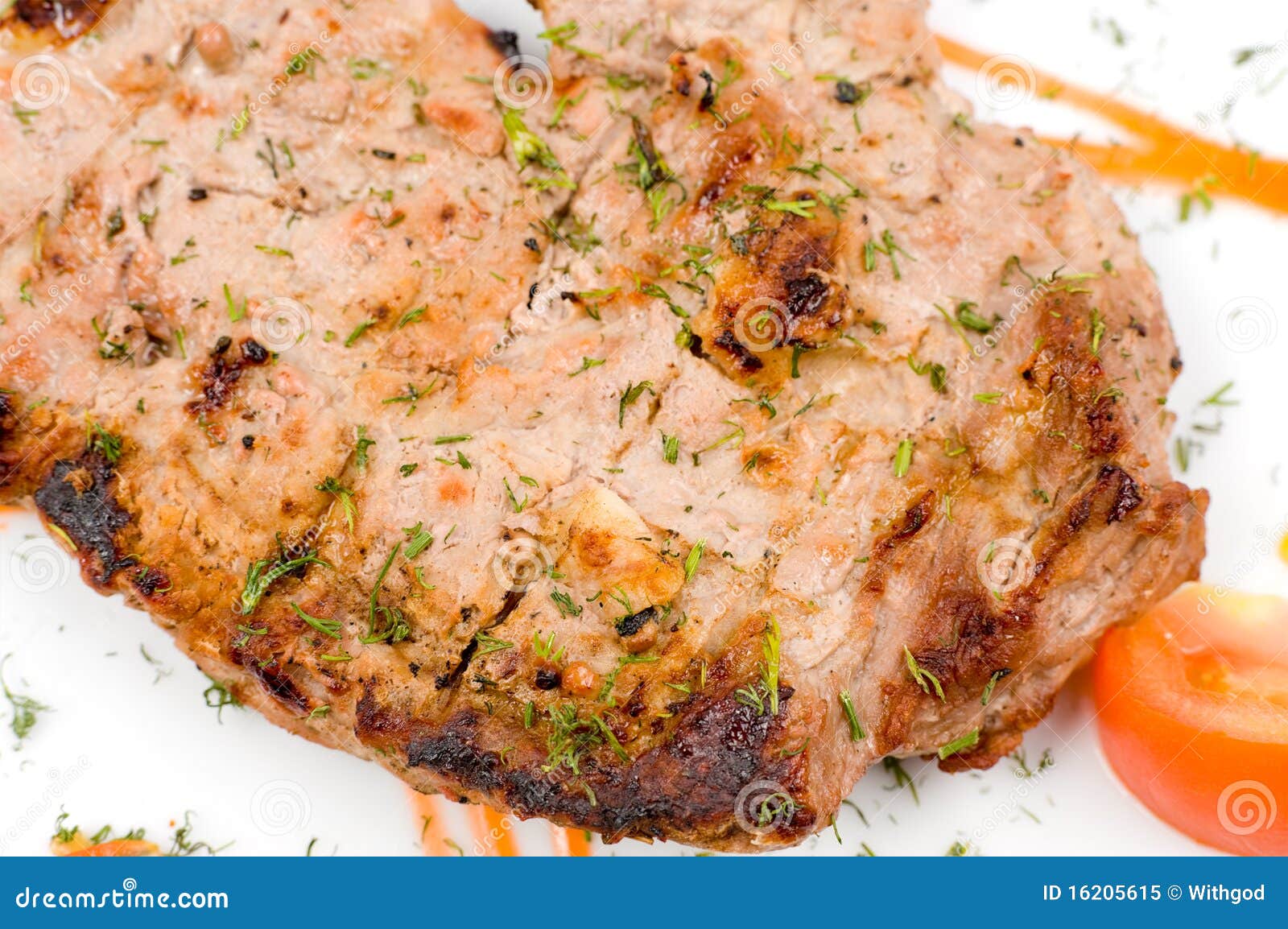 Carne grelhada, macro imagem de stock. Imagem de bronzeado - 16205615