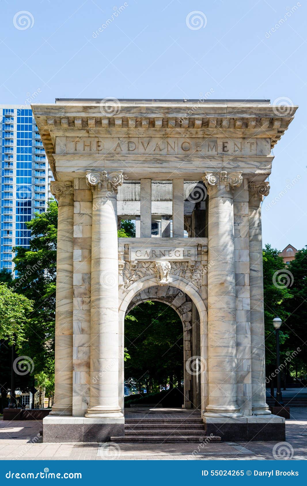 Carnegie Arch in Atlanta stock image. Image of park, white - 55024265