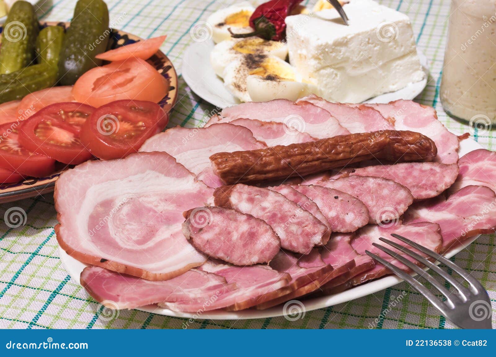 Carnes frias foto de stock. Imagem de bacon, colesterol - 22136538