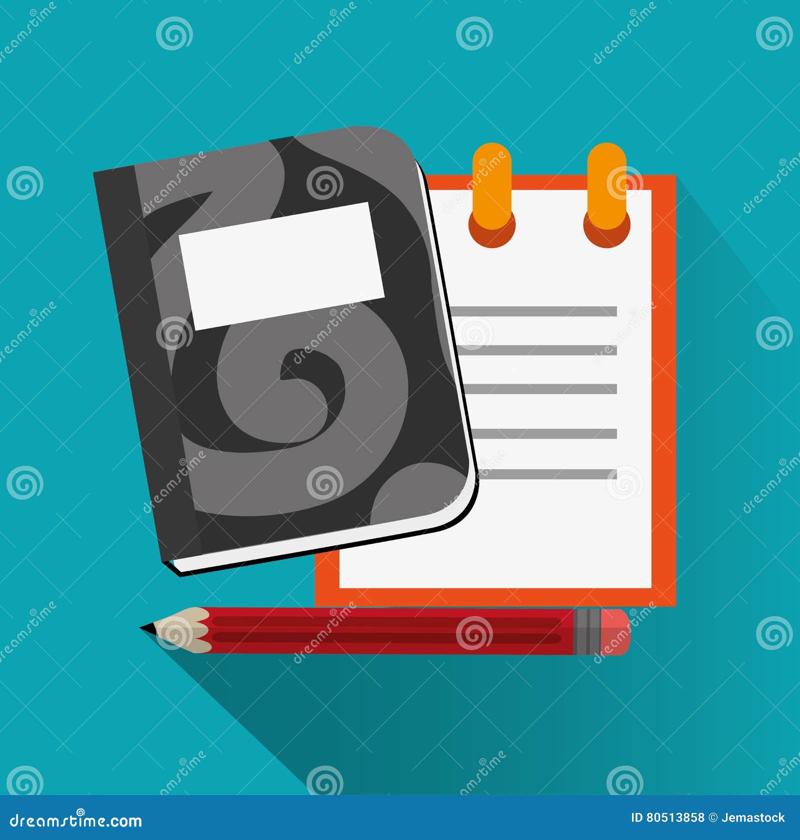 Carnet De Bureau Et De Stylique Illustration de Vecteur - Illustration ...