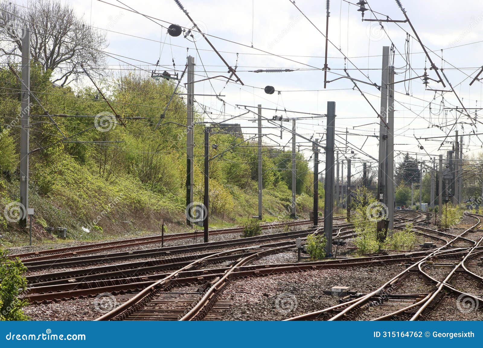 Carnforth North Junction, West Coast Main Line Stock Photo - Image of ...