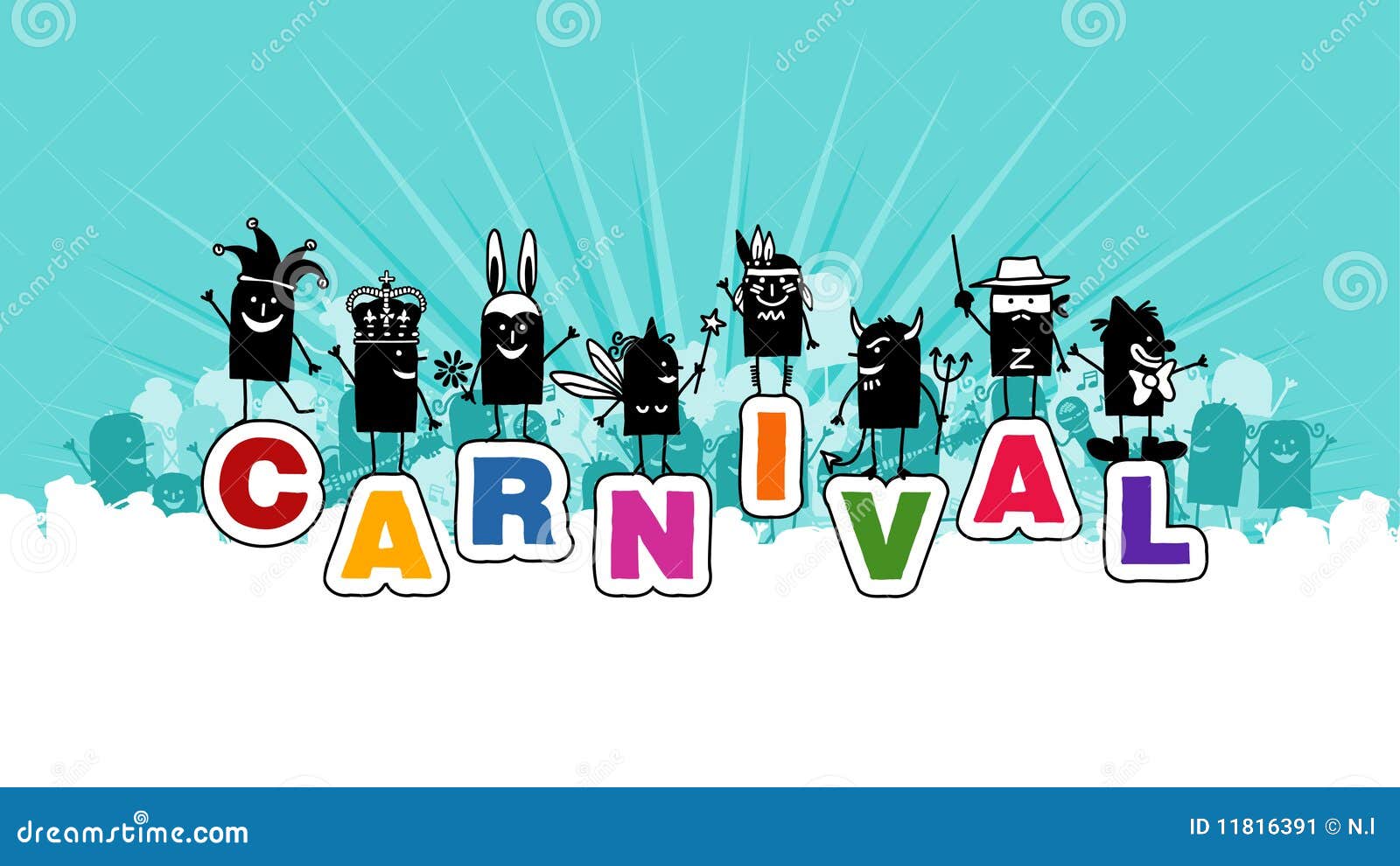 Carnival stock vector. Illustration of stage, blue, people - 11816391