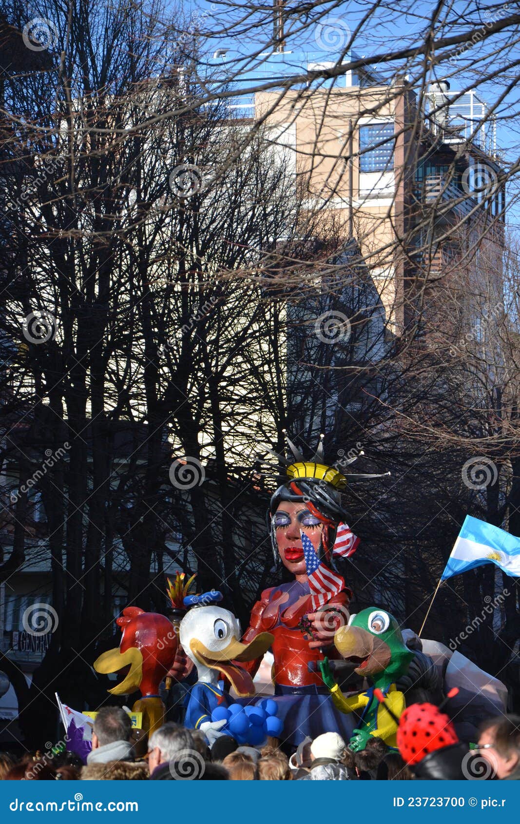 Carnival - American float editorial image. Image of statue - 23723700