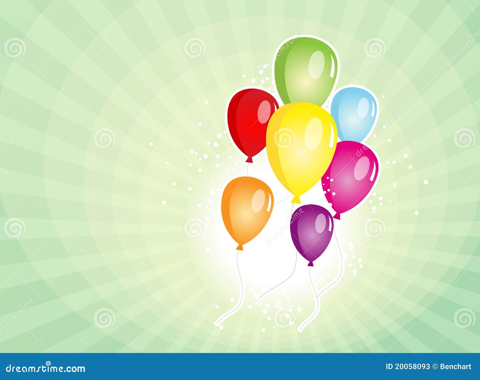 Carnival Balloons Party Banner Stock Illustration - Illustration of ...